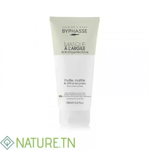BYPHASSE MASQUE A L'ARGILE ANTI-IMPERFECTIONS 150ML - Nature.tn