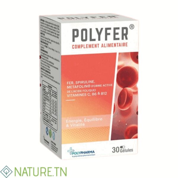 POLYPHARMA POLYFER 30 CAPSULES - Nature.tn